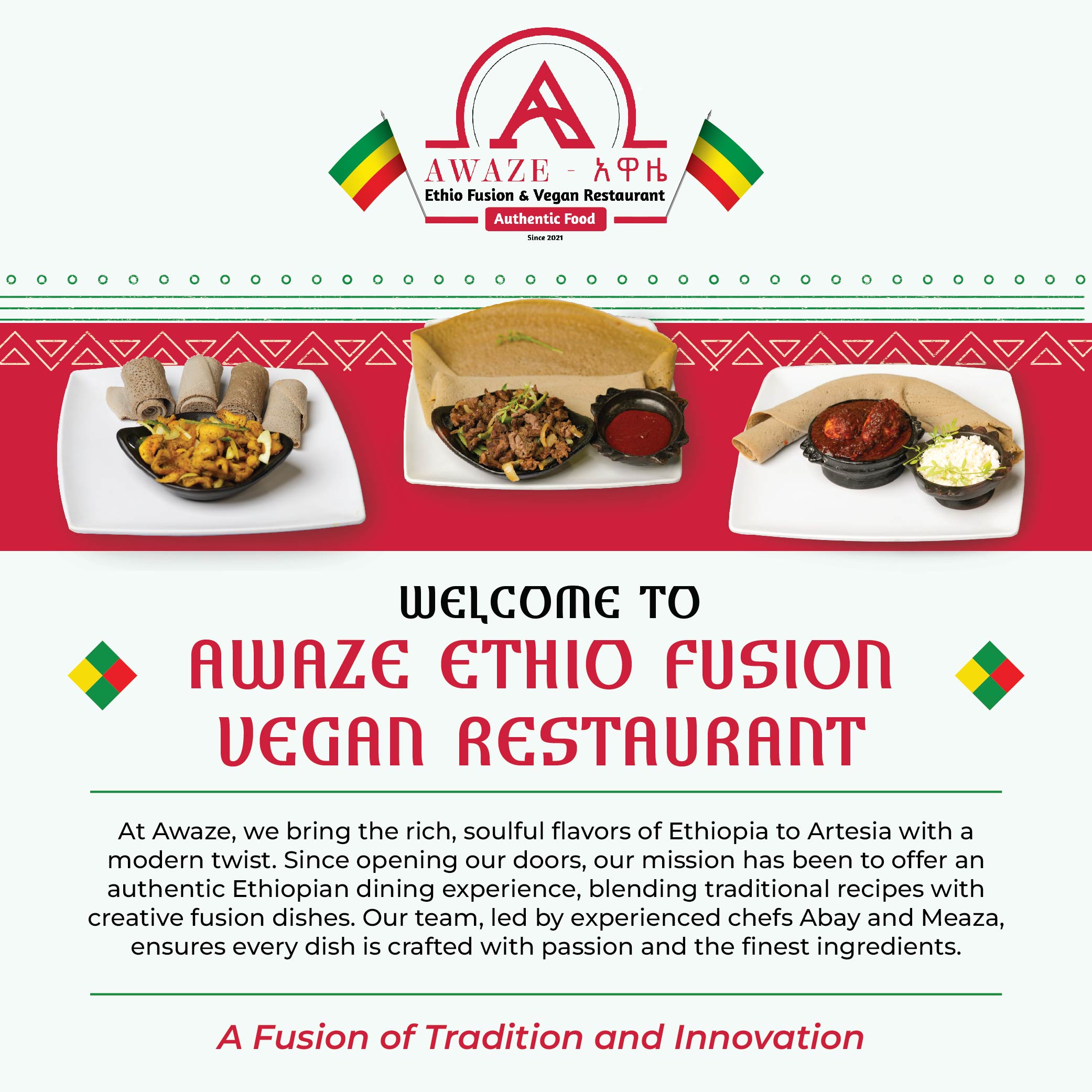 Awaze Ethio Fusion & Vegan Restaurant | Authentic Ethiopian Food